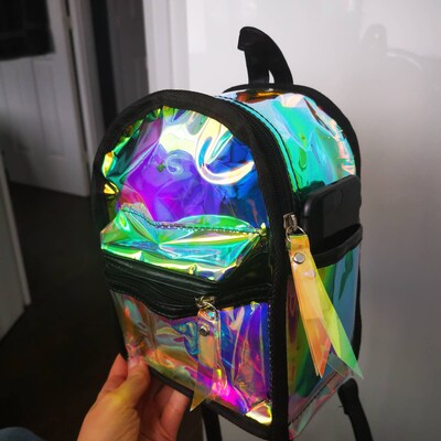 Holographic Transparent Backpack, Hologram Bag, Girls Backpack ...