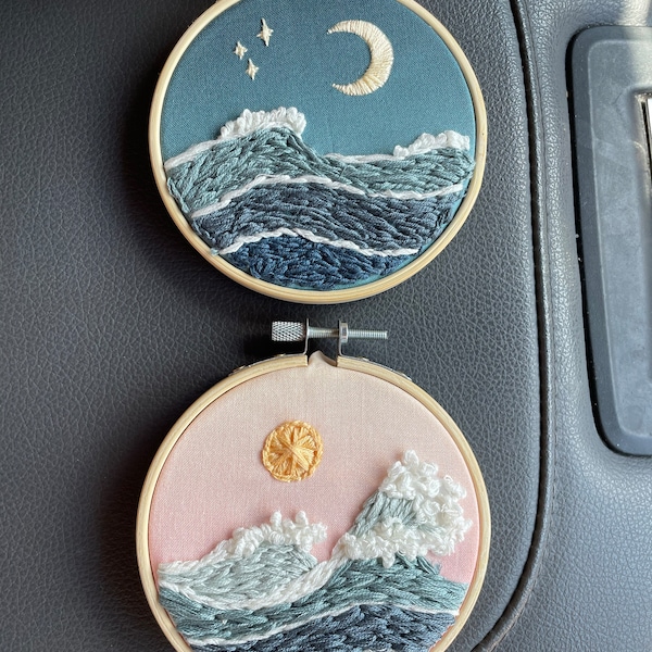 From Sunrise to Midnight Embroidery Kit / Digital Hand Embroidery ...