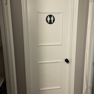 3D Restroom Shiplap Sign Mini Bathroom Signs Farmhouse | Etsy