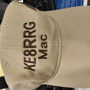 Embroidered Call Sign and Name Tactical Hat With American Flag on Side ...