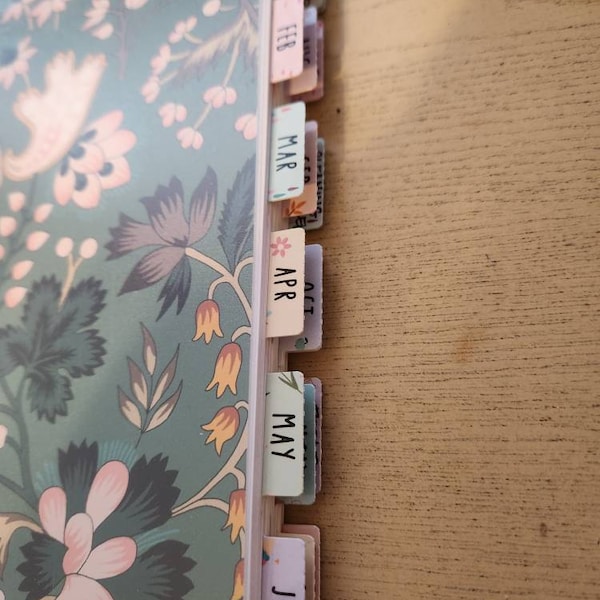 Monthly Tabs for Planner Stickers (12 Month Tabs and 12 Blank Tabs ...