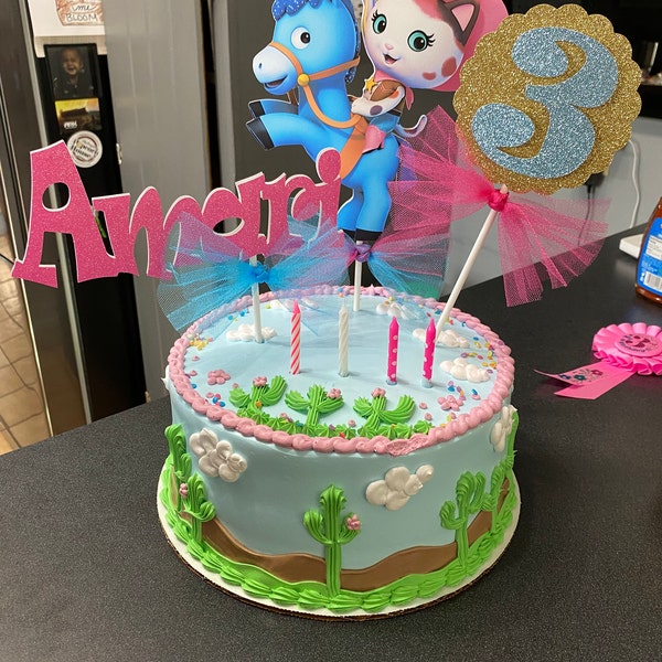 1 Disney Junior Sheriff Callie Themed Cake Topper or Centerpiece Pick ...