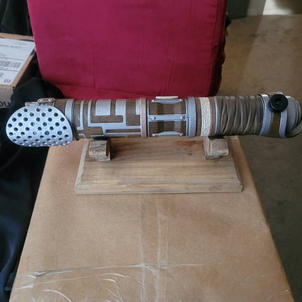 Lightsaber Wall Mount Horizontal Hilt Display Wooden Universal ...