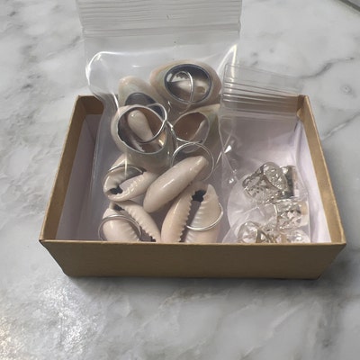 Set of 8 Cowrie Shells on Loc Rings, Loc Jewelry, Dreadlock Rings ...