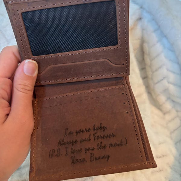 Personalized Leather Wallet, Trifold Wallet, Mens Wallet, Graduation ...