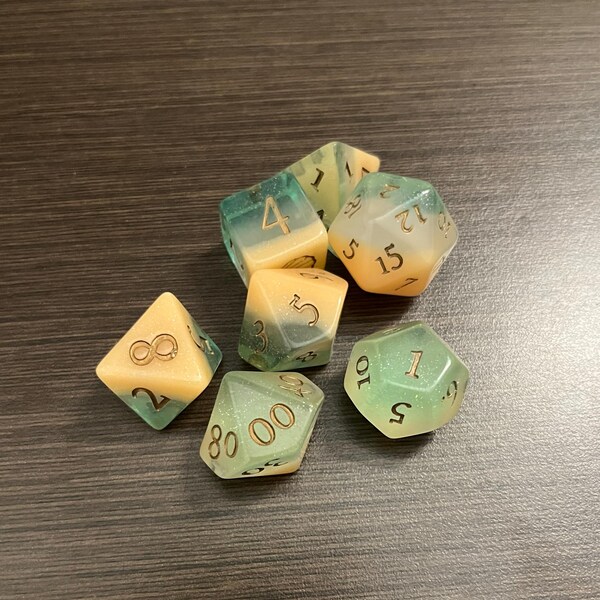 Lotus and Koi Giant D20, Flower and Fish Dice for Dungeons and Dragons ...