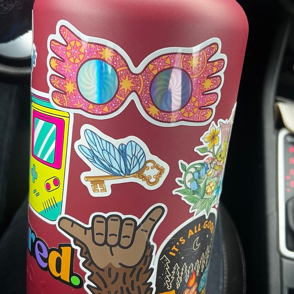 PINK HOLOGRAPHIC GLASSES Vinyl Sticker - Etsy
