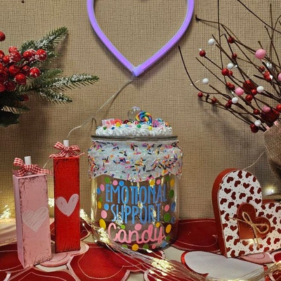 Funny Glass Candy Jar With Lid, Motivational Candy Jar, Therapist Gift ...