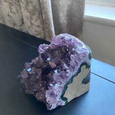 Top Grade Deep Purple Uruguayan Amethyst, Amethyst Cluster With Agate ...