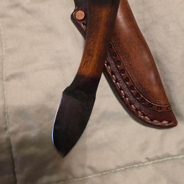 Mountain Man Neck Knife Primitive Knife Sheath, Cowboy Knife, Native ...