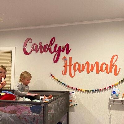Personalized Cutout Name Sign First Birthday Photo Prop Pink Girls Room ...