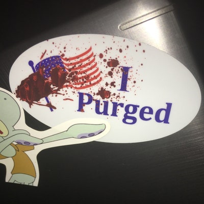 I Purged Horror Sticker Decal - Etsy