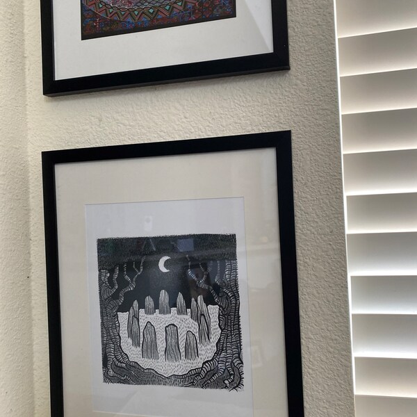 Henge Moon Circle A4 Print by Matt Willis ~ the Folklore Box ...