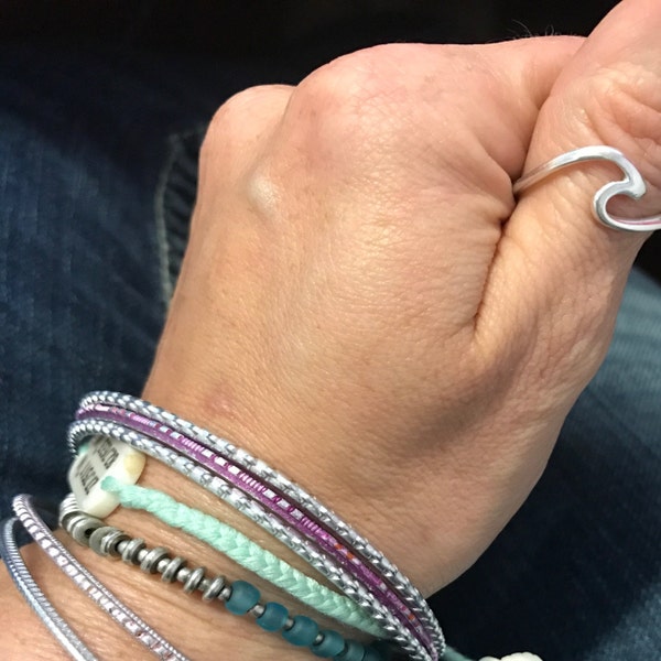 Silver Wave Ring, Surf Ring, Beach Jewelry, Solid Wave Ring, Surf ...