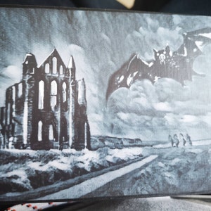 Bat/gothic/spooky Box/whitby Abbey/bat Wooden Box/dracula/wooden ...