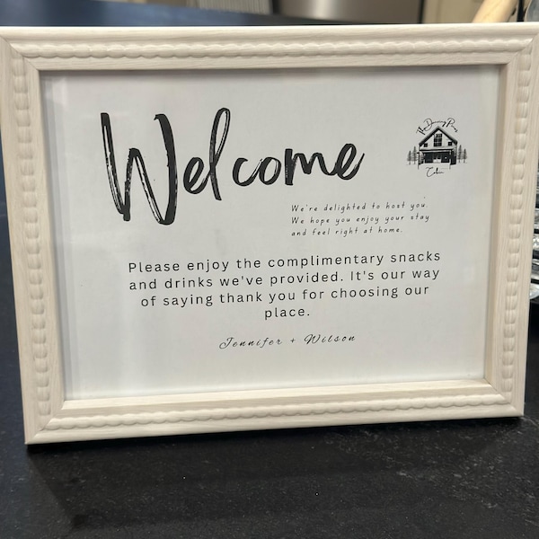 Airbnb Welcome Basket Card | Printable Guest Welcome Card ...