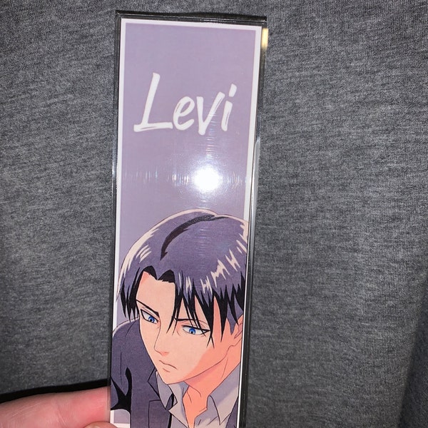 Glossy Laminated Bookmark Levi Ackerman Eren Jaeger Erwin Smith Attack ...