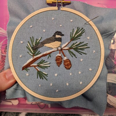 Chickadee Ornament Embroidery Pattern. Beginner Embroidery. PDF ...