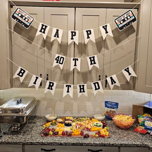 BEST OF 1986 - 40th Birthday Banner 1986 Banner 1986 Party Decorations ...