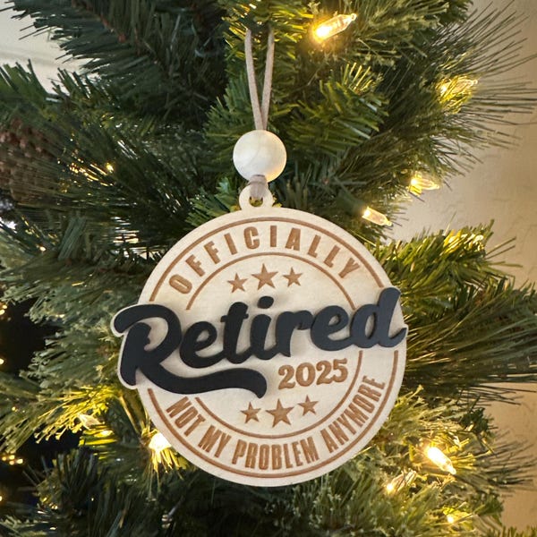 Officially Retired Ornament Retirement Gift, Retirement Keepsake ...