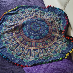 35 Round Mandala Large Cushion Cover Floor Decorative Covers | Etsy