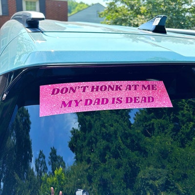 Funny Gen Z Bumper Stickers, Please Don't Honk Cute Car Decal, Crying ...