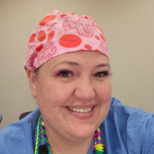 Ponytail Scrub Cap Pot of Gold Adjustable Hair Pouch Scrub Caps for ...