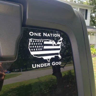 American Flag, Decal Sticker, One Nation, Under God, Patriotic Decal ...