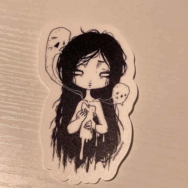 Ghost Girl Sticker - Etsy
