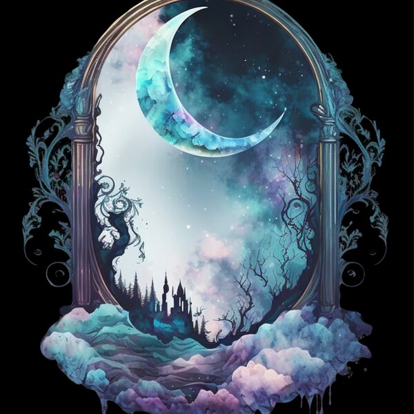 Lunar Witch PNG, Clip Art, Ephemera, Journal, Grimoire, Moon, Night ...