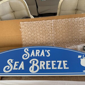 Personalized Custom PVC Sign for Your Beach Home Coastal Retreat 47x11 ...