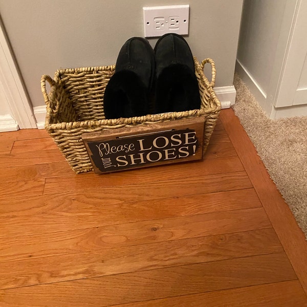 Please Lose Your Shoes Wood Sign ~ Shoes Storage ~ No Shoes Sign ...