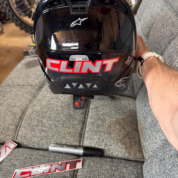 Mountain Bike Helmet Decal Kit | Custom Made | Choose Name and Number ...