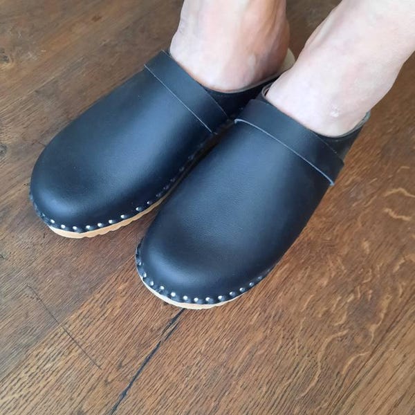 Clogs With Heel Strap, Swedish Clogs for Women and Men, Wooden Heels ...