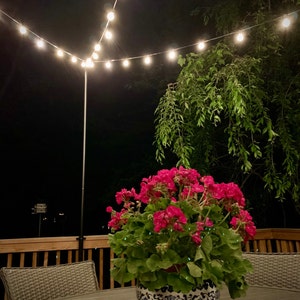 IYN Stands String Light Pole Stand With Tank Base Freestanding ...