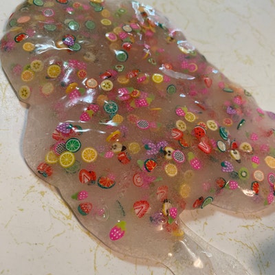 Clear Fruit Slime Detox Water Clay Fruit Slices Unscented Slime - Etsy
