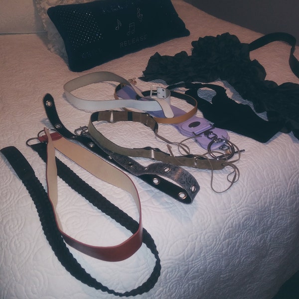 Skinny Washed Pink Belt, Light Pink Genuine Leather Belt, Women, Silver ...