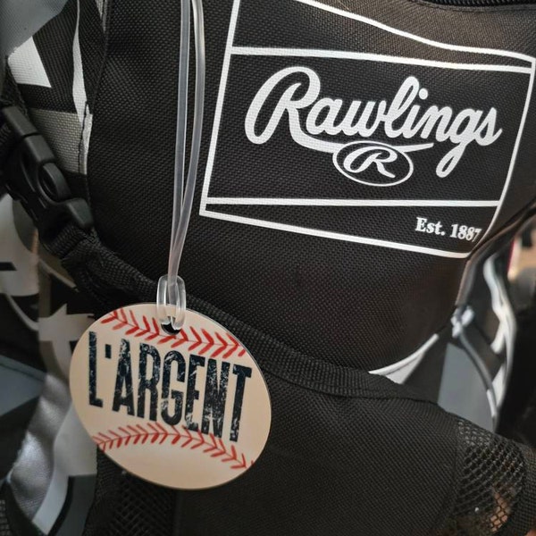 Baseball Bat Bag Name Tag | Personalized Sports Bag Tag | Custom ...