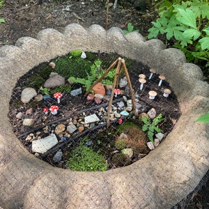 3 Glow-in-the-dark Miniature Fairy Garden Mushrooms With - Etsy