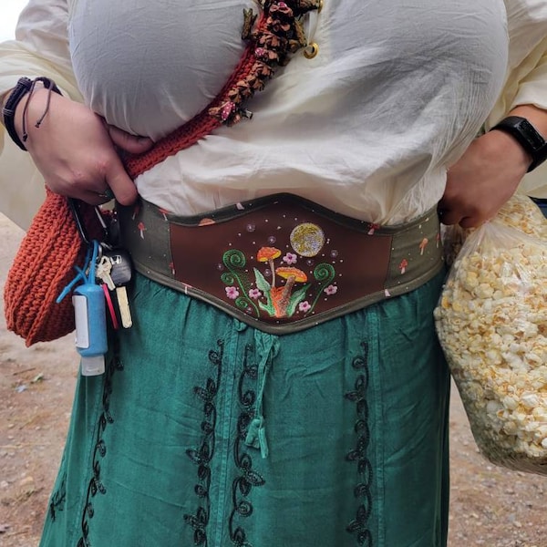 Cottagecore Mushroom Corset Belt - Etsy