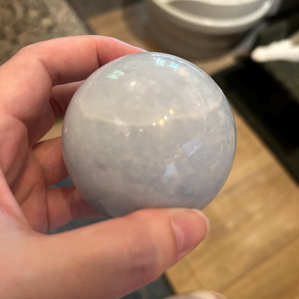 Serene Blue Calcite Spheres. Calm Your Space! Balance Chakras, Enhance ...