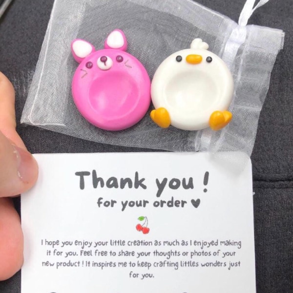 Duck Worry Stone - Handmade With Polymer Clay, This Pocket-sized Thumb ...
