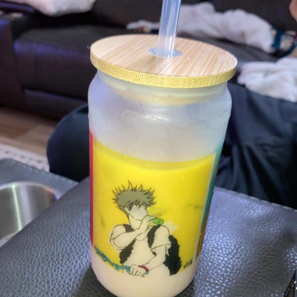 160z Glass Cup/ Anime Inspired Glass Cup/ Anime Gift / Glass Cup With ...