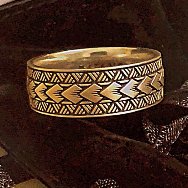 Polynesian Wedding Band, Samoan, Arrow, Maori Man Real Sterling Silver ...
