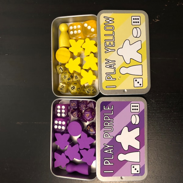 I Play Purple - Board Game Survival Kit: Meeples, Dice, and More - Etsy
