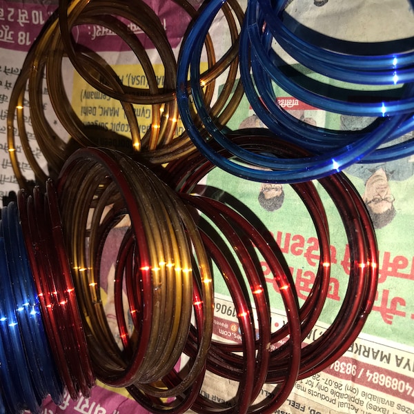 12 Pieces Multi Color Indian Bollywood Costume Wedding Style Plain ...