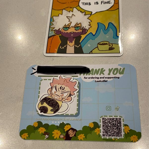 Hero Anime: DABI This is Fine Glossy Vinyl Sticker - Etsy
