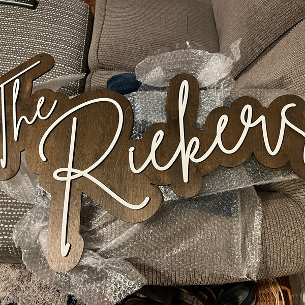 Large Last Name Sign | Wedding Name Sign | Wood Last Name Sign ...