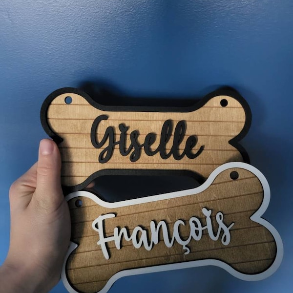 Wooden Dog Name Tag, Dog Kennel Sign, Personalized Pet Tag, Dog Room ...
