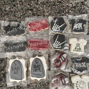 Emo Band Inspired Decorated Sugar Cookies - Etsy